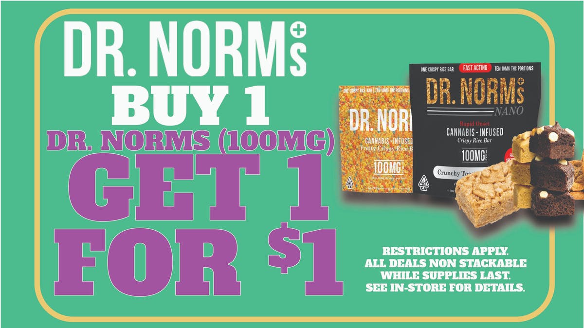 Dr Norm's Buy 1 Get 1 for $1 at Cannabis 21+ Delivery | Weedmaps