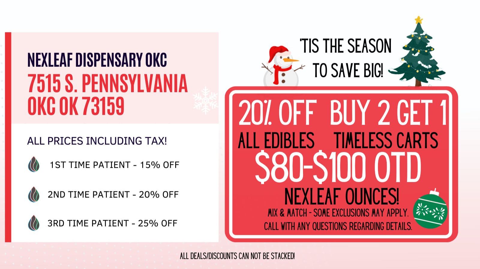 'TIS THE SEASON TO SAVE!!!!! at Nexleaf Dispensary | Weedmaps