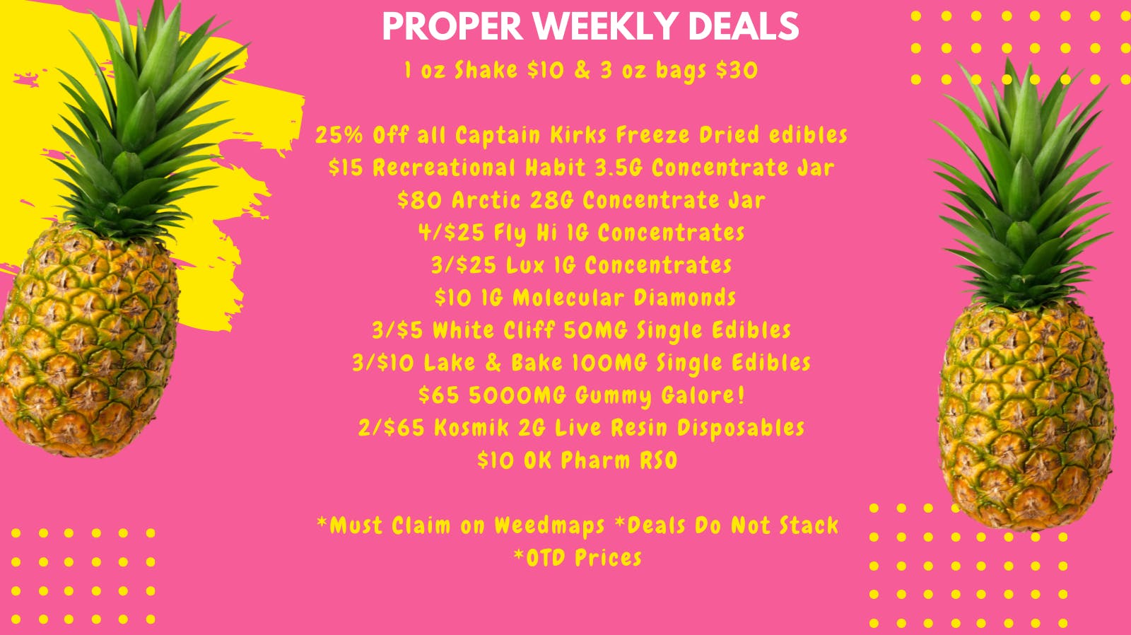 Proper Weekly Deals at Proper Cannabis of Norman | Weedmaps