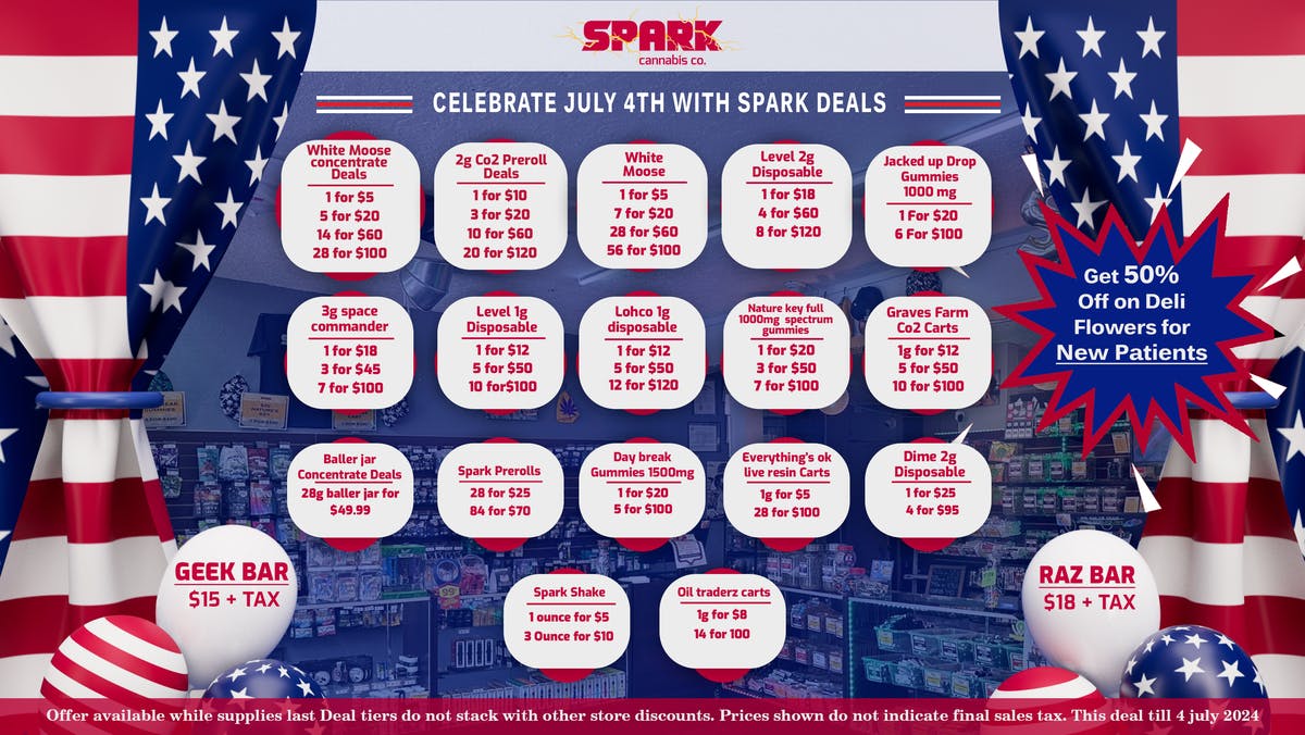 INDEPENDENCE SPARK DEALS at Spark - Anadarko | Weedmaps