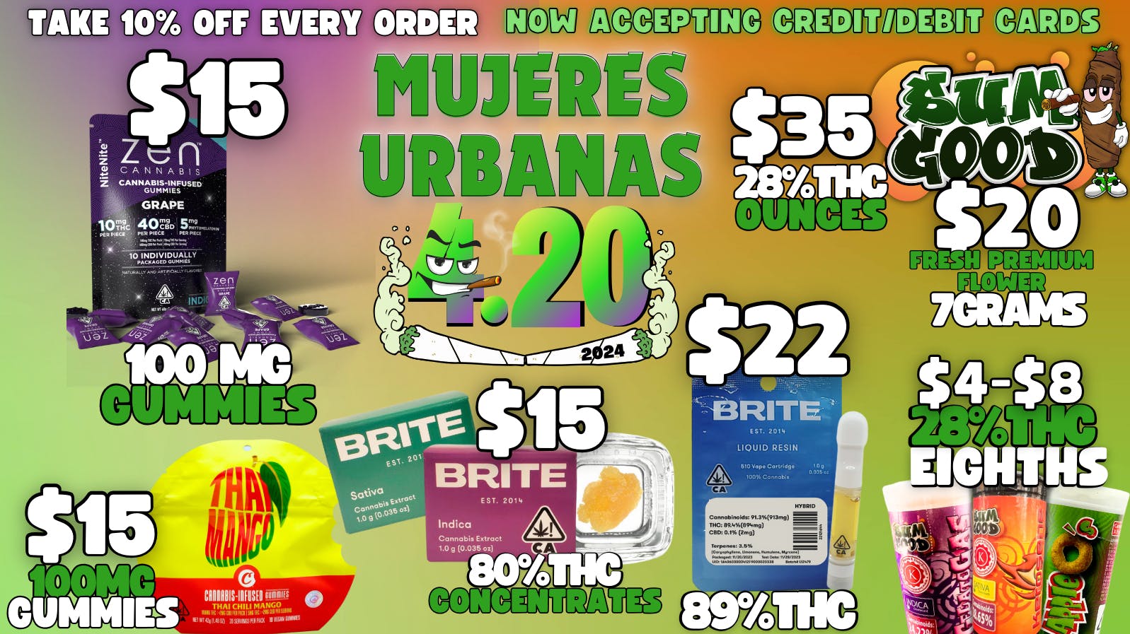 10% OFF EVERY ORDER at Mujeres Urbanas Fleet - Merced | Weedmaps