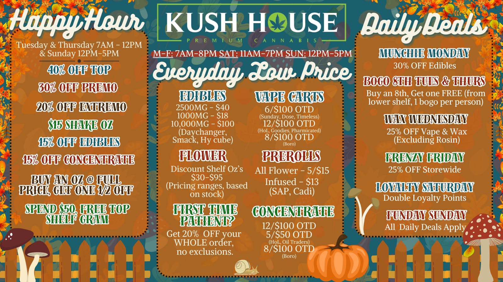 Daily Savings, Happy Hour & More at Hydro Kush House | Weedmaps