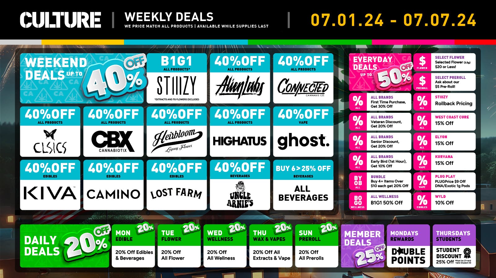 FTP 30% Off | 4th of July Deals at Culture Cannabis Club Marijuana and ...