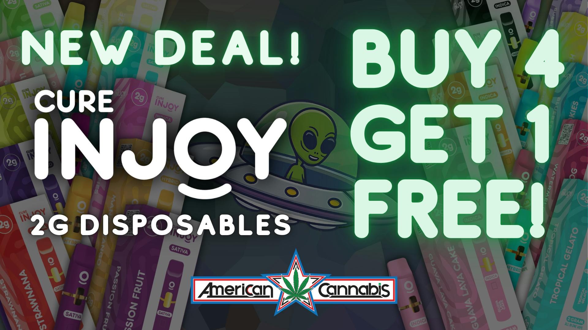 🌿INJOY 2G DISPOSABLES B4G1🌿 at American Cannabis Company - Midwest City ...