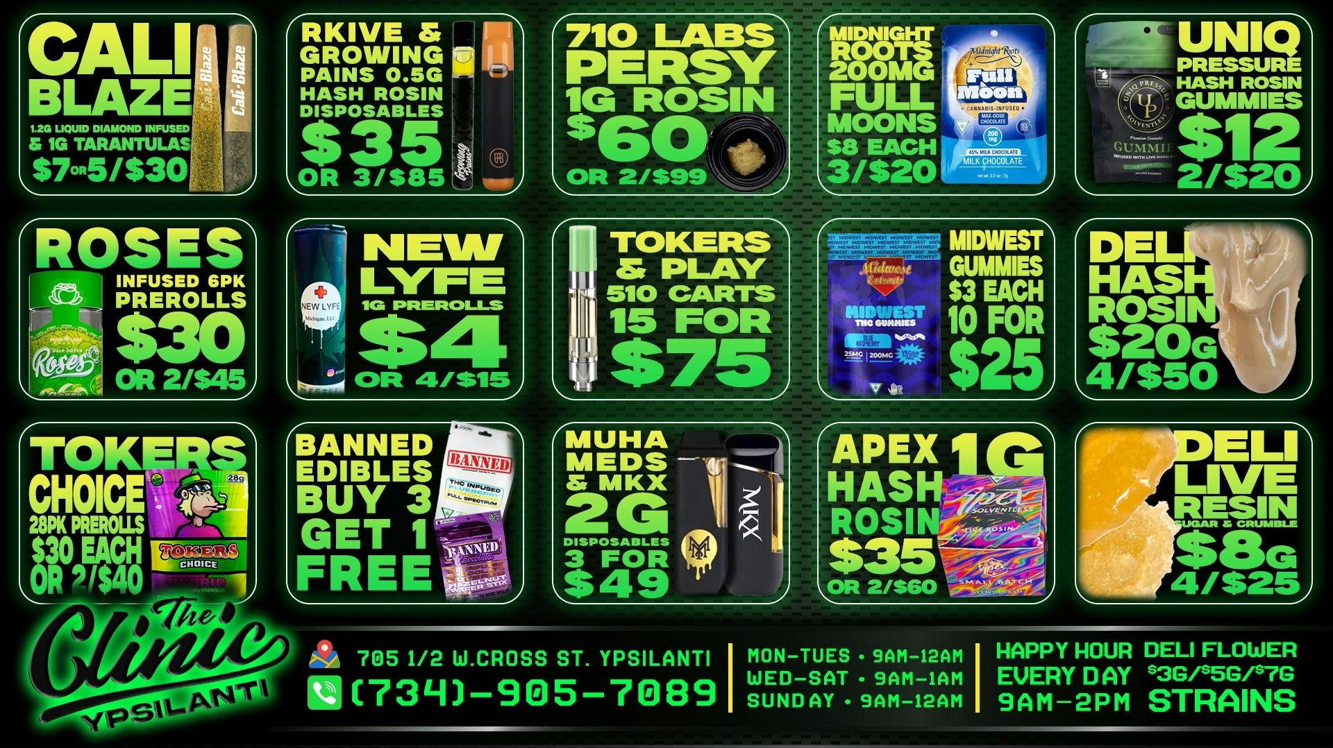 The Clinic Ypsilanti Weekly Deals at The Clinic - Ypsilanti | Weedmaps