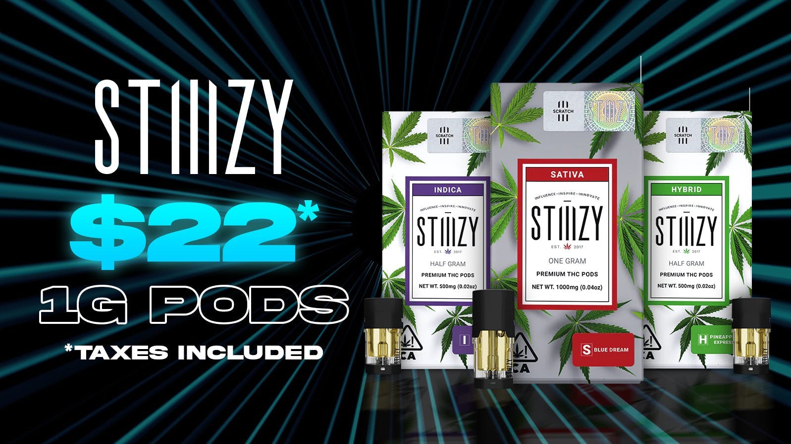 1g for $22 STIIIZY Original Pods at KUSHAGRAM - Venice / Marina Del Rey ...