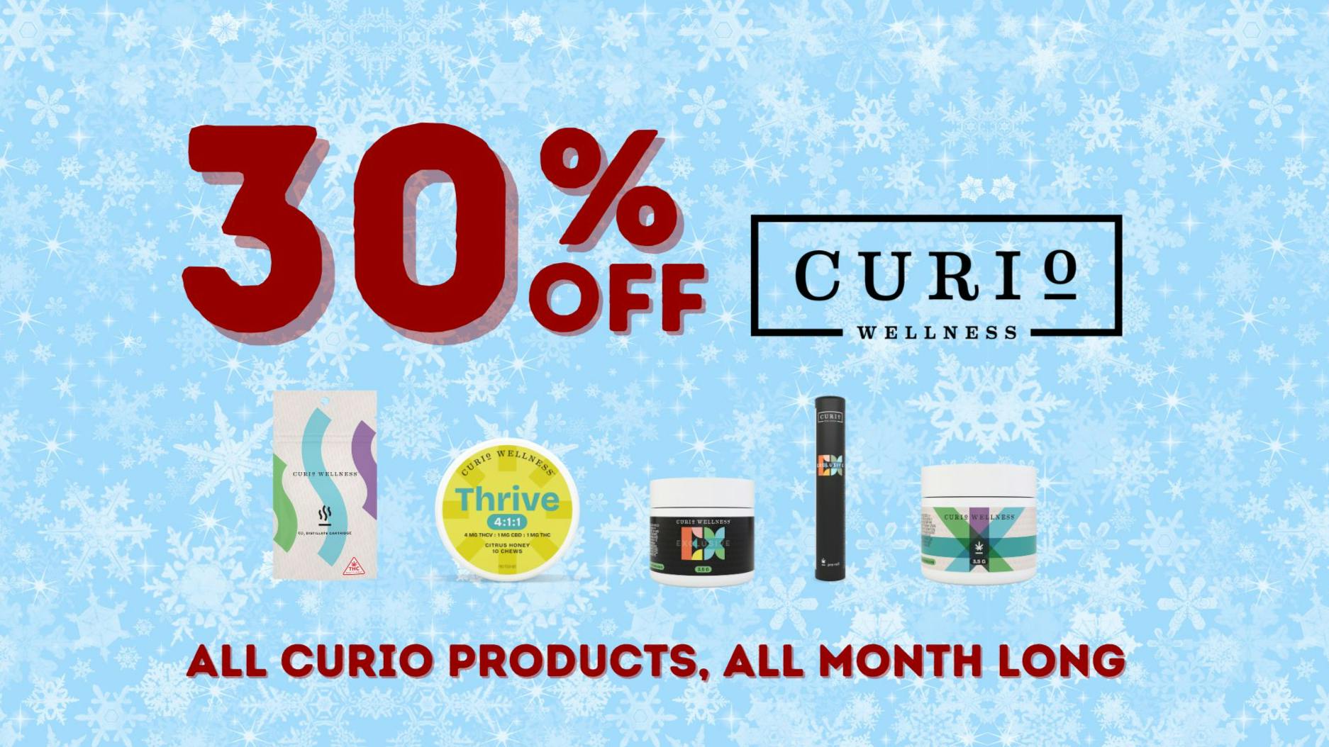 30% OFF ALL Curio Wellness Products at Star Buds Baltimore | Weedmaps