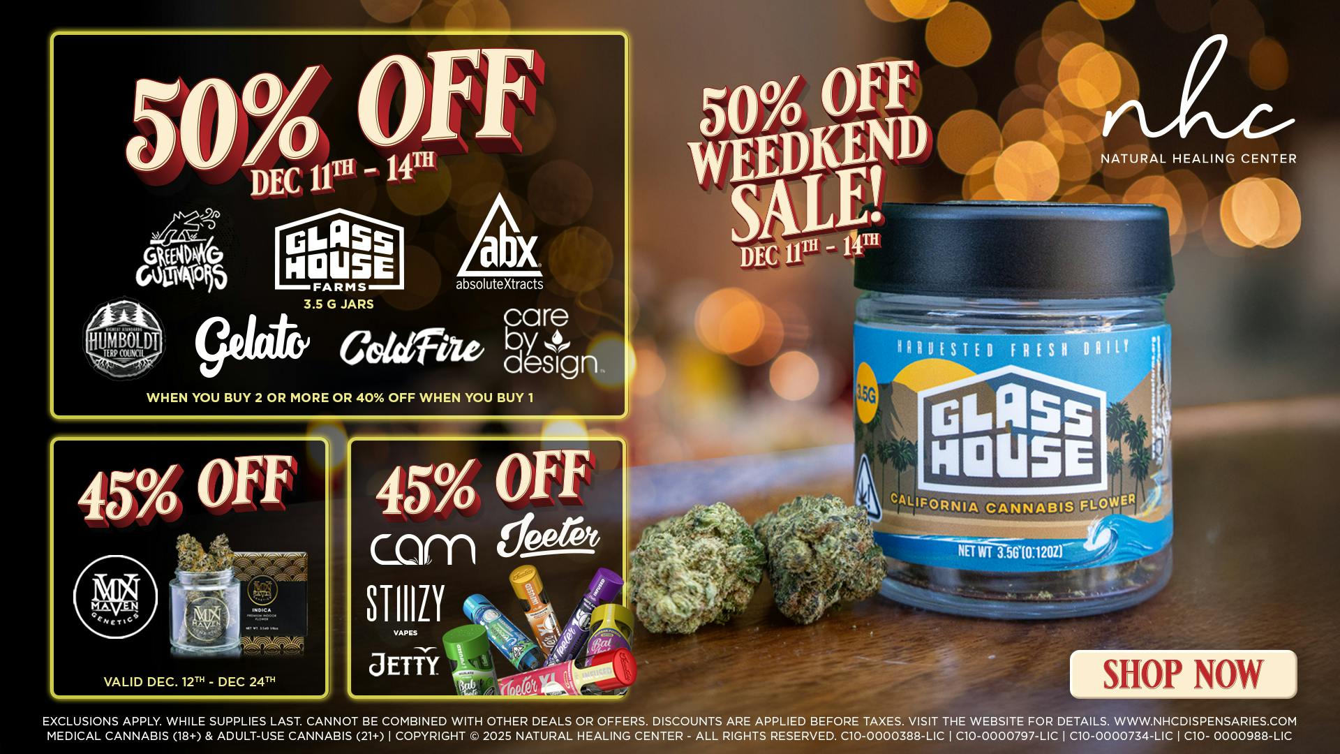 ☃️50% OFF🎄WEEDKEND SALE🎅 at Natural Healing Center - Lemoore | Weedmaps