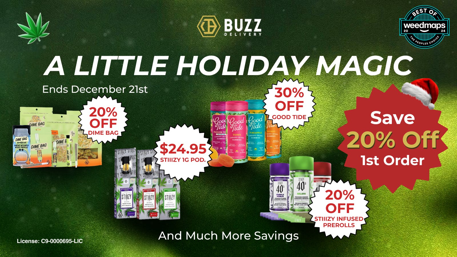 Valid Until December 21st - Happy Holiday Sales at Buzz Delivery - San ...