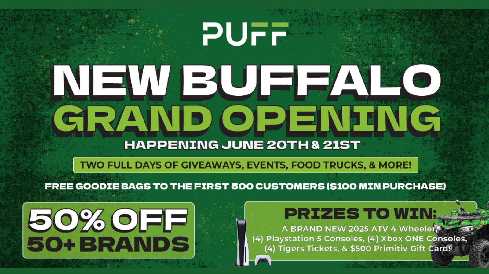 GRAND OPENING JUNE 20TH-21ST!! at PUFF New Buffalo - RECREATION 21 ...