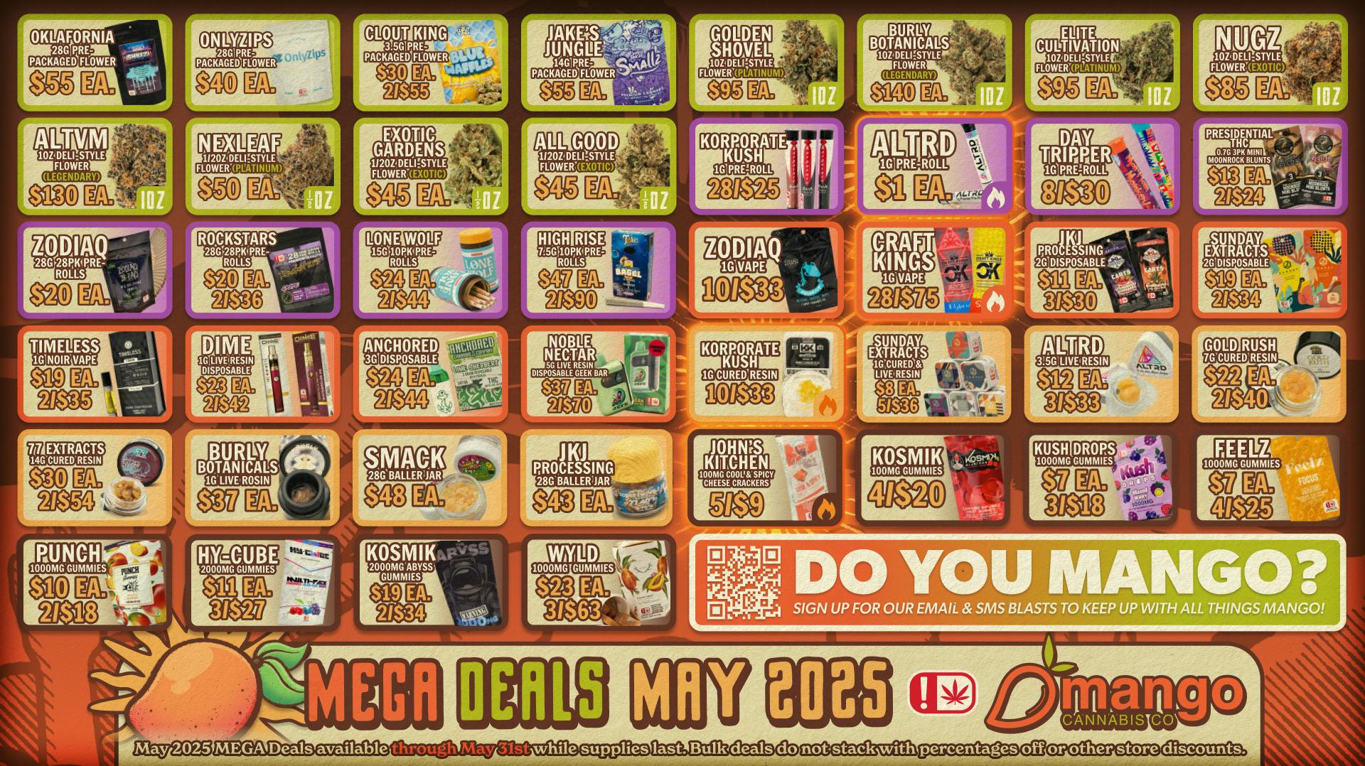 🌼 Mango's May MEGA Deals 🥭 at Mango Cannabis - OKC May Ave. | Weedmaps