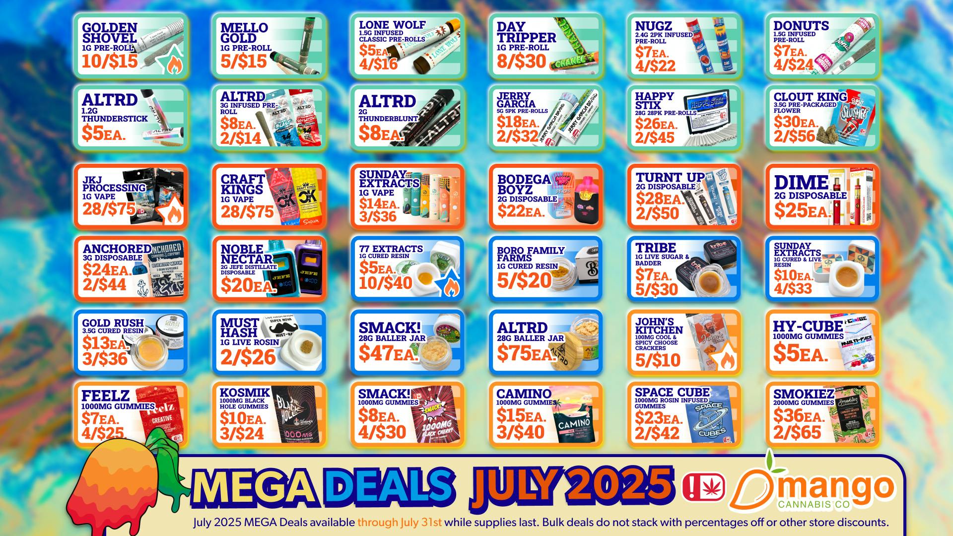 🥭 Mango's July MEGA Deals at Mango Cannabis - Edmond | Weedmaps