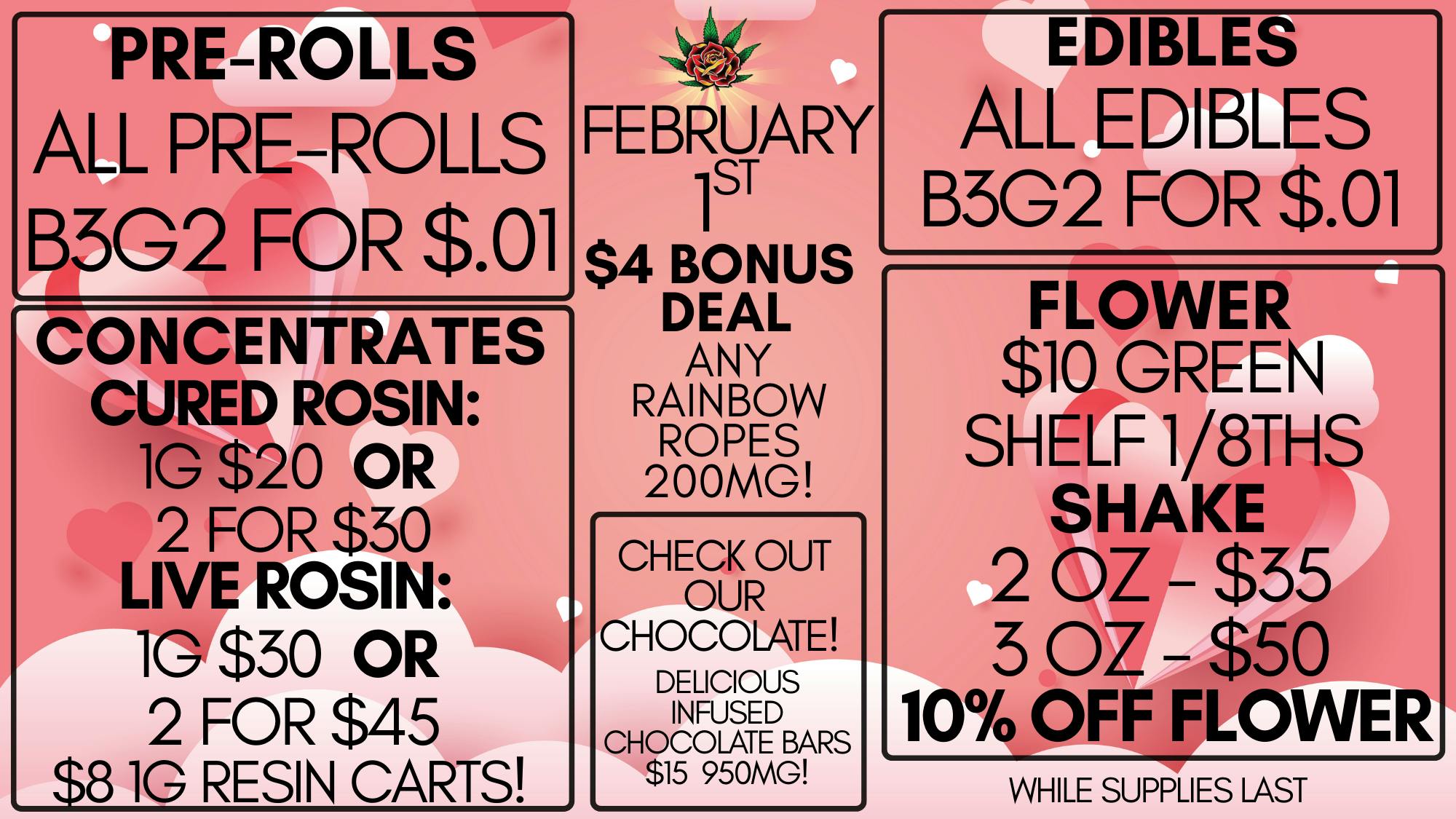 Eden Rose Daily Deal 02/01/26 at Bloom Cannabis Co - Mustang | Weedmaps