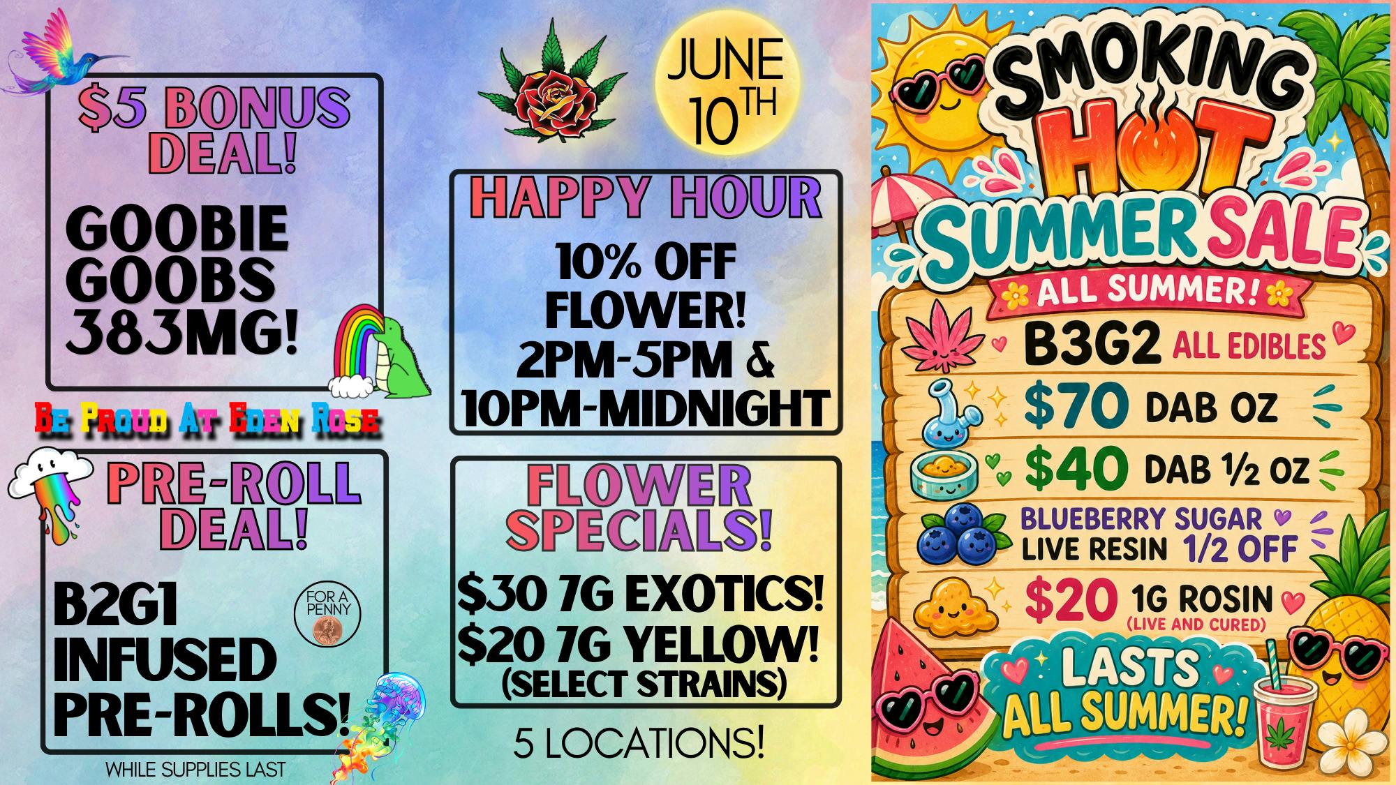 Eden Rose Daily Deals 6/10/26 at Eden Rose Dispensary | Weedmaps
