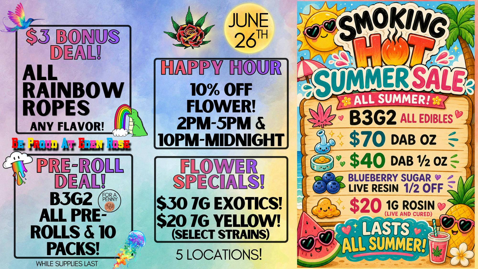 Eden Rose Daily Deals 6/26/26 at Bloom Cannabis Co - Mustang | Weedmaps