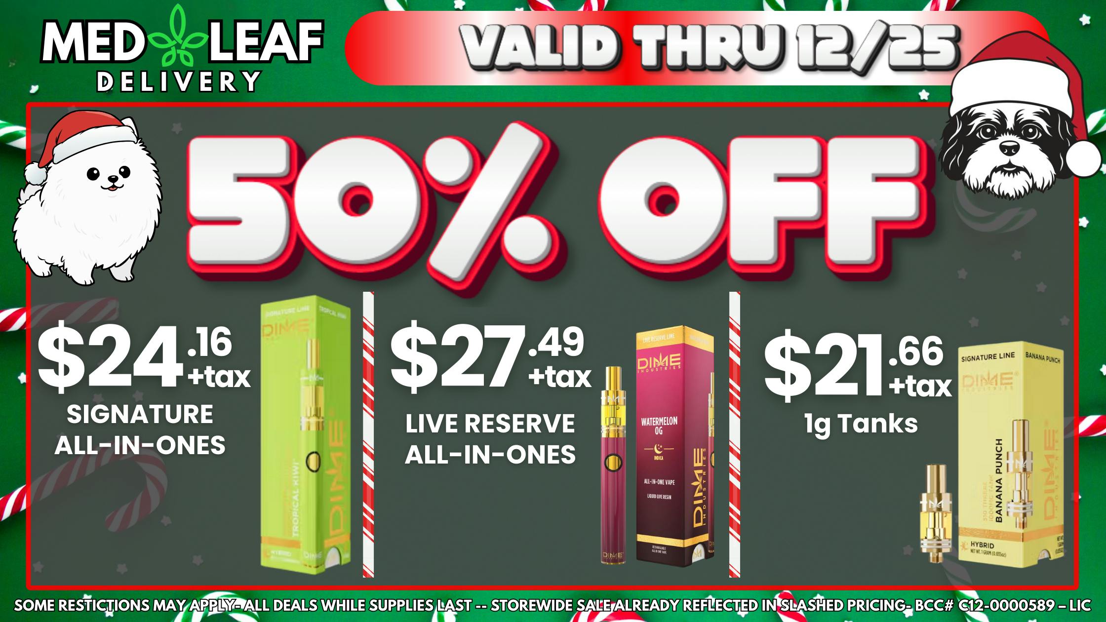 50% OFF Dime Industries at MedLeaf Weed Delivery - Fallbrook | Weedmaps
