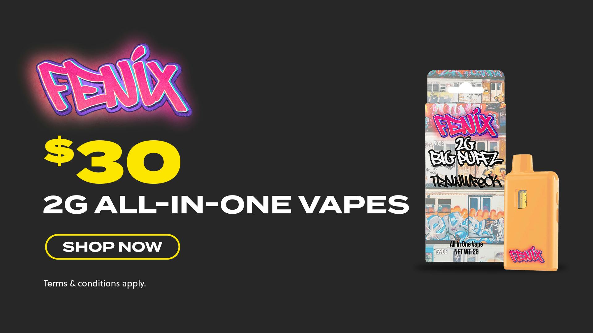 Fenix - $30 2g All-In-One Vape at JARS Cannabis - Phoenix Airport | Weedmaps