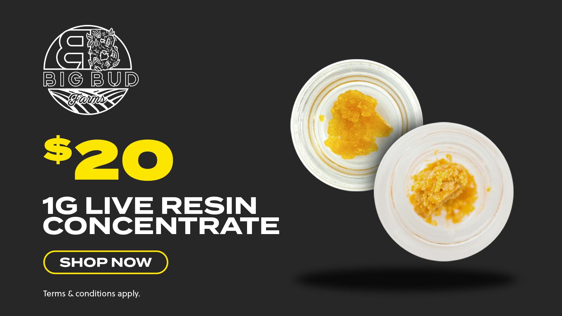 Big Bud Farms - $20 Live Resin Concentrate at JARS Cannabis - Peoria ...