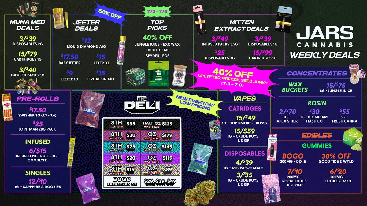 JARS Cannabis - Weekly Deals at JARS Cannabis Delivery - Flint Mt ...