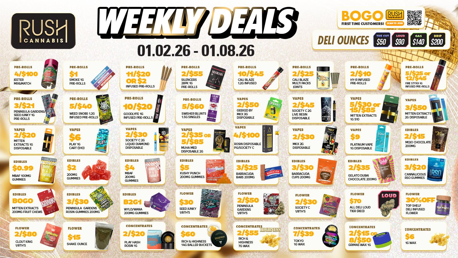 Rush Weekly Deals Packed With Fresh Savings Go Now at Rush Cannabis ...