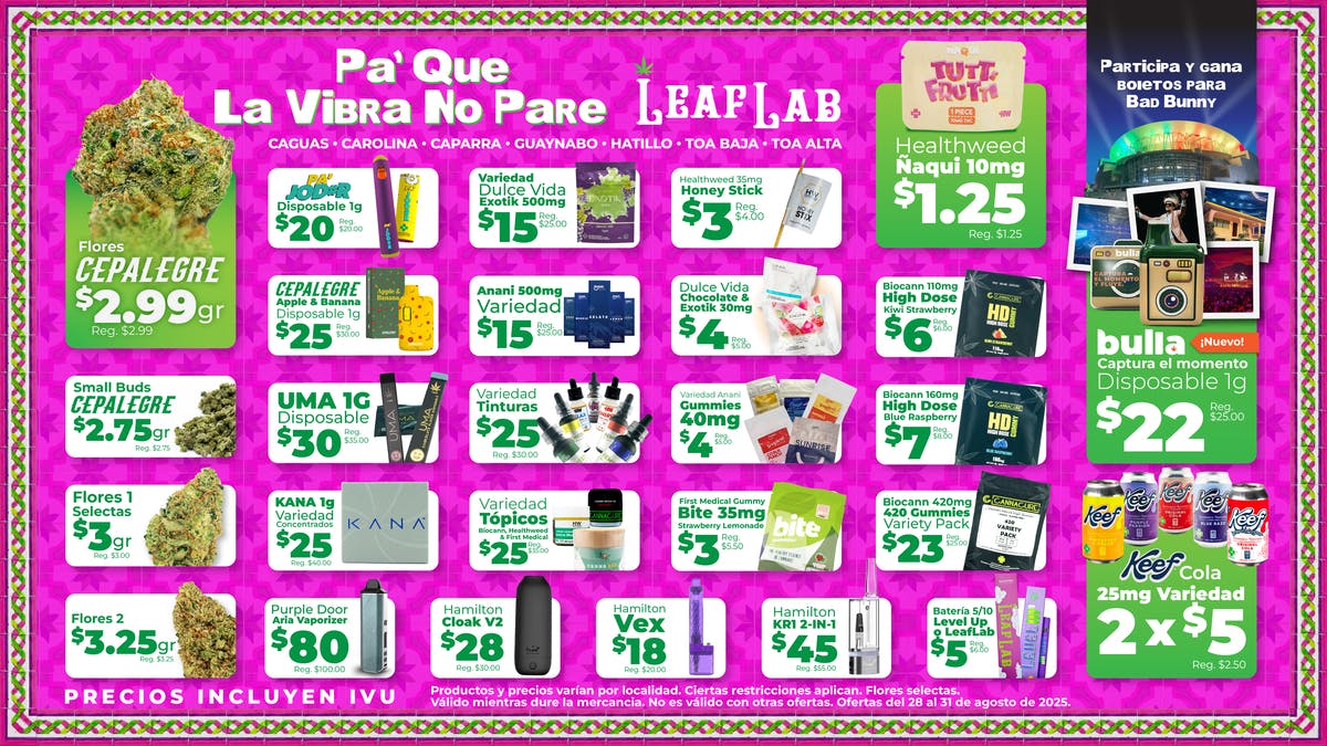 🟢LEAF LAB OFERTAS🟢 at Leaf Lab - Toa Baja | Weedmaps