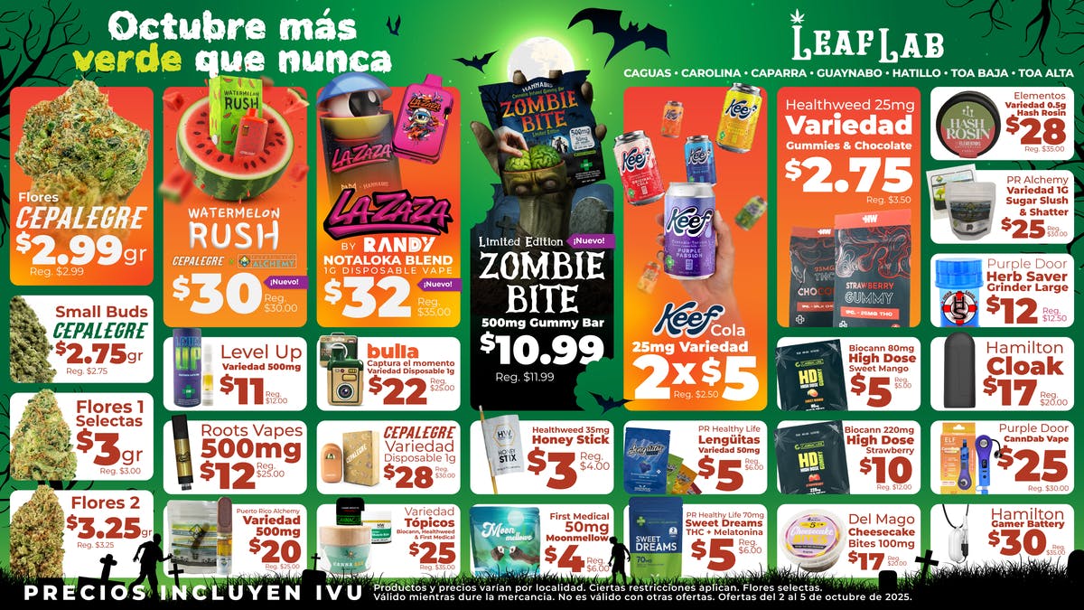 🟢LEAF LAB OFERTAS🟢 at Leaf Lab - Hatillo | Weedmaps