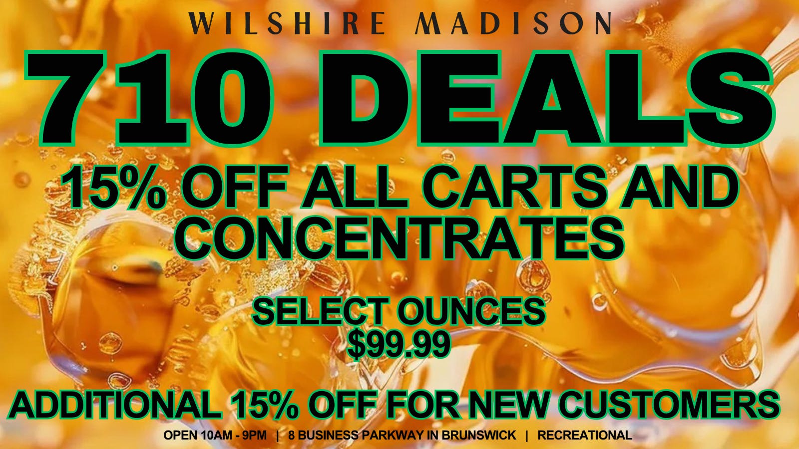 CELEBRATE 710🔥15% OFF ALL CARTS + CONCENTRATES at Wilshire Madison ...