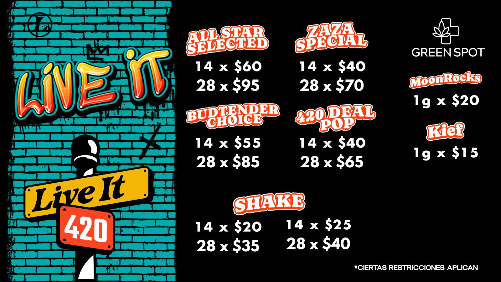 28g Desde $65 *420 DEALS* at The Green Spot | Weedmaps