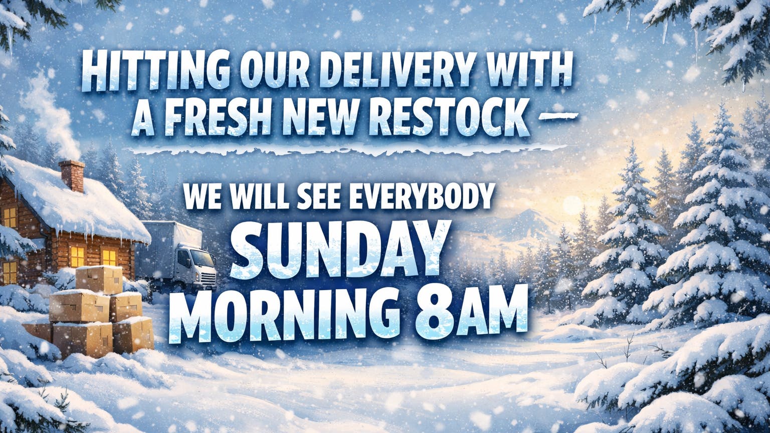 Restocking be back Sunday 8am at Ganja World - Bangor | Weedmaps