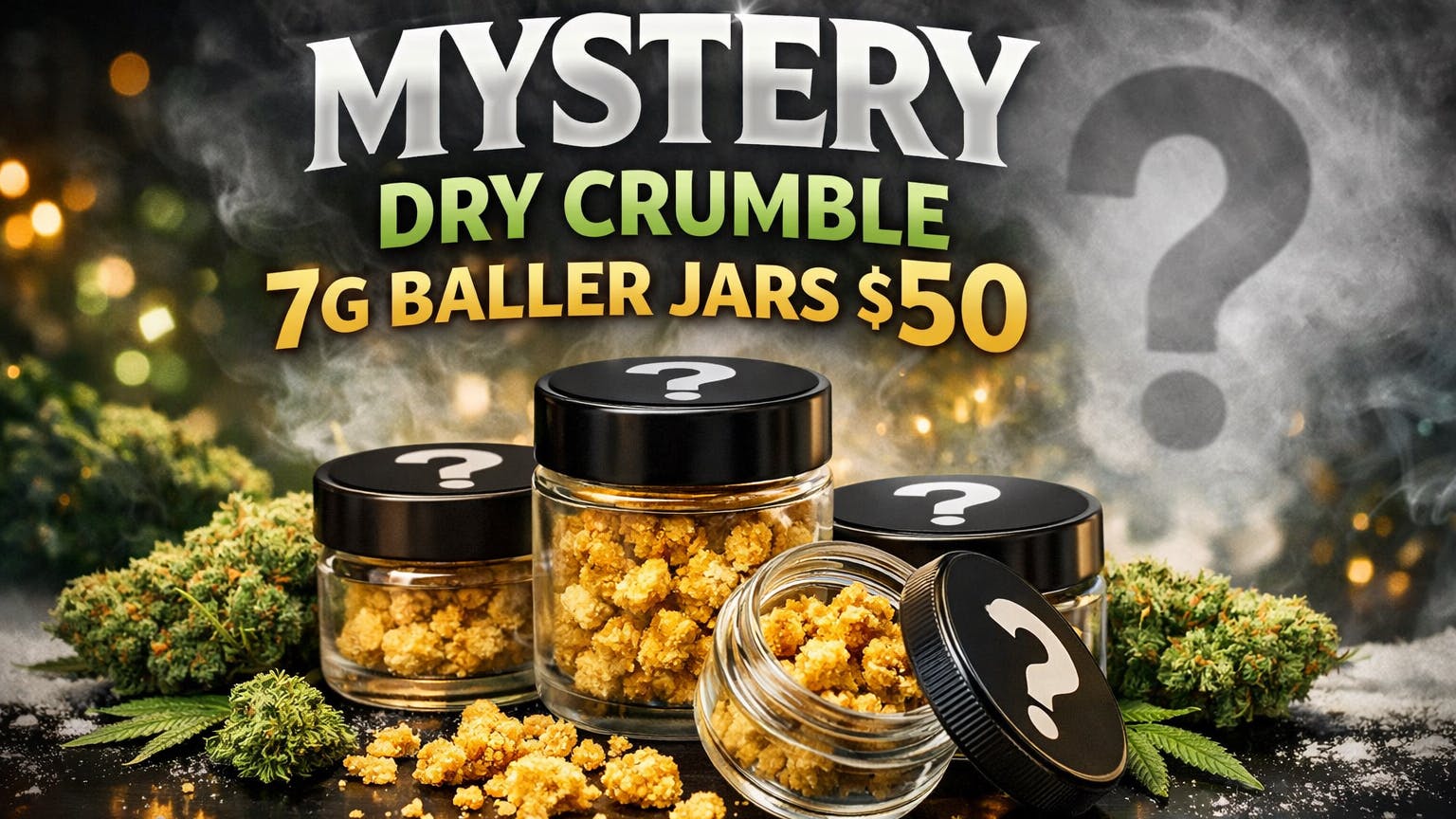 7g Dry Crumble Baller jars at Ganja World - Bangor | Weedmaps