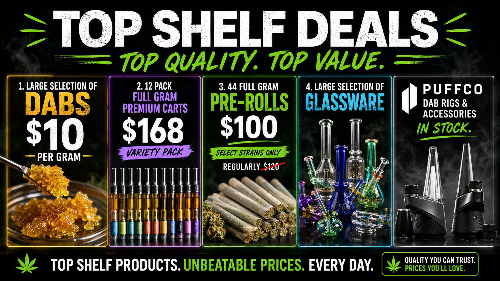 🌿 HOT DEALS ON DABS, CARTS & PRE-ROLLS 🌿 at Y&Z Grow - Delivery | Weedmaps