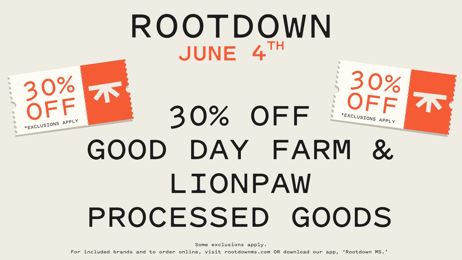 30% OFF GOOD DAY FARM & LIONPAW PROCESSED GOODS! at Rootdown - Bay St ...