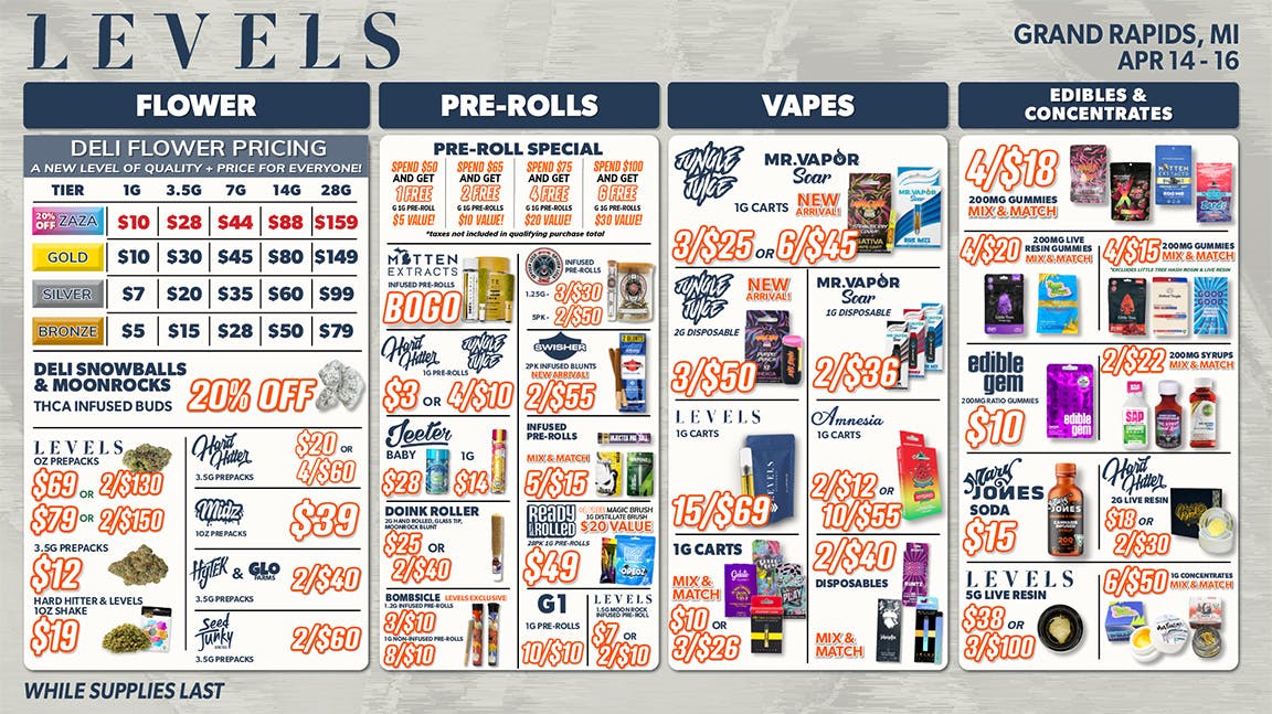 Check out our NEW DELI! FRESH SMOKE! at Levels Cannabis - Grand Rapids | Weedmaps