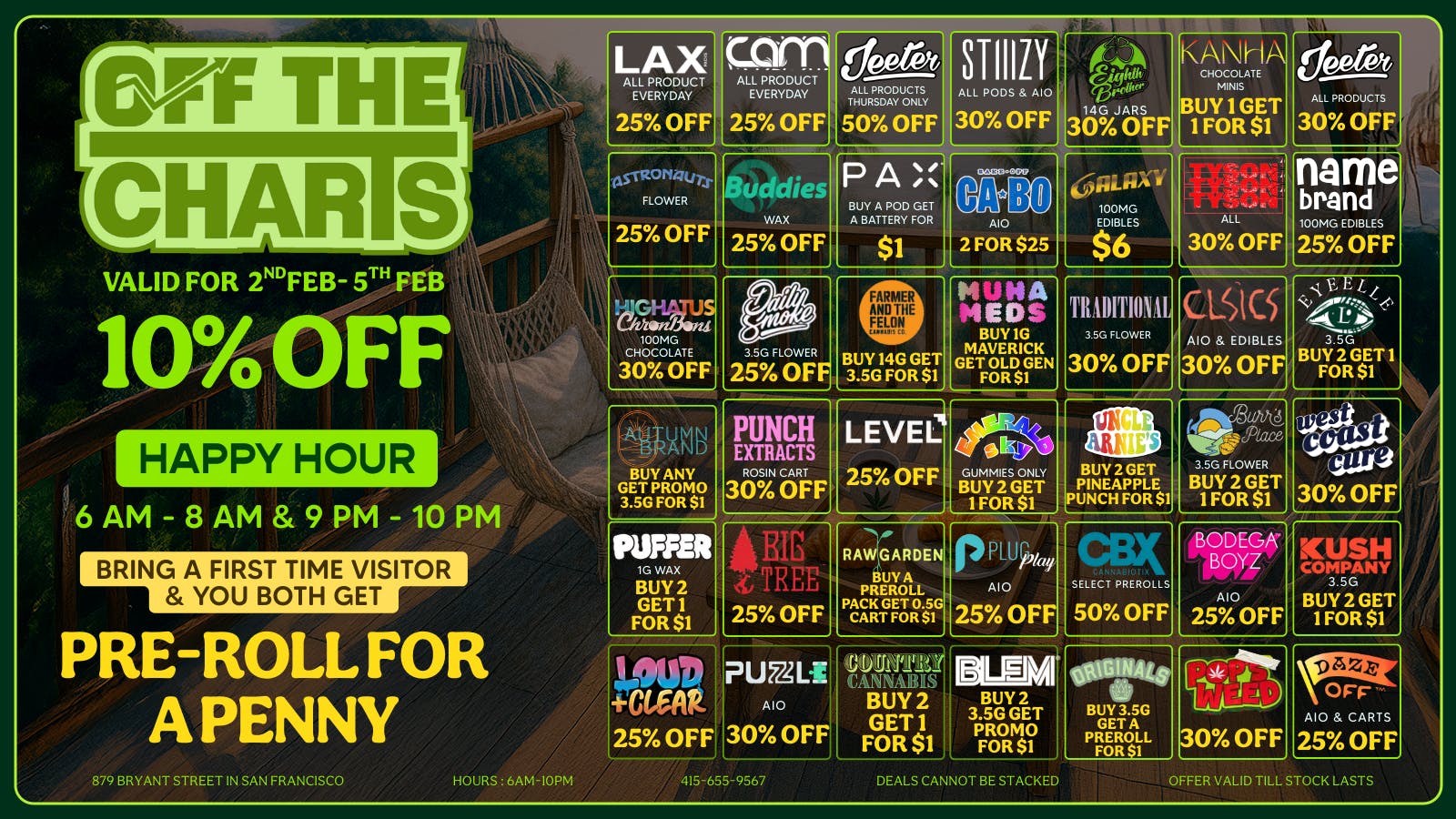 SUPER DEALS START @ OTC !!! BEST IN THE CITY!! at Off the Charts - San ...