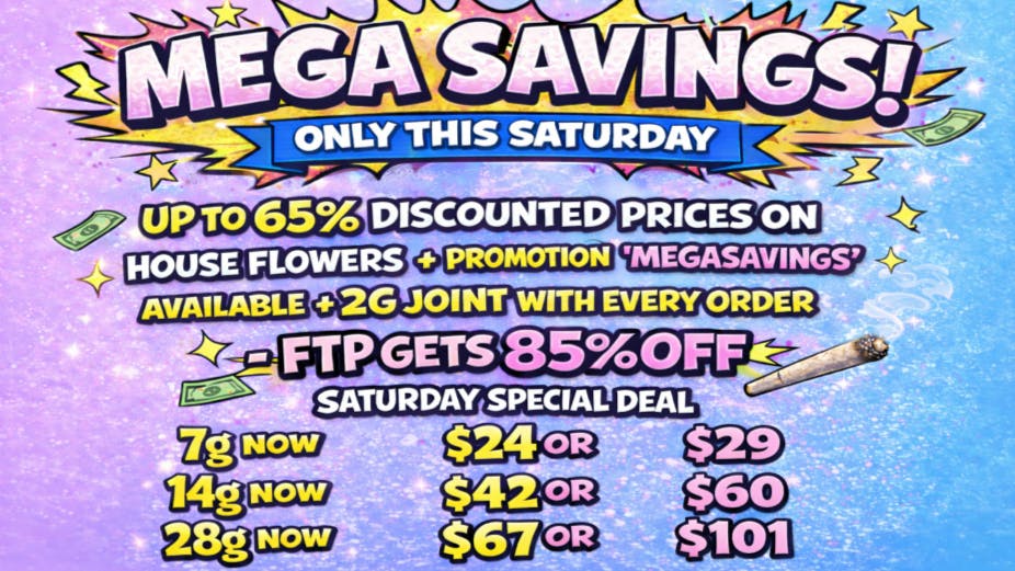 UP TO 85%OFF + 55%OFF INNER MENU ON HOUSE FLOWERS at Doorhash | Weedmaps