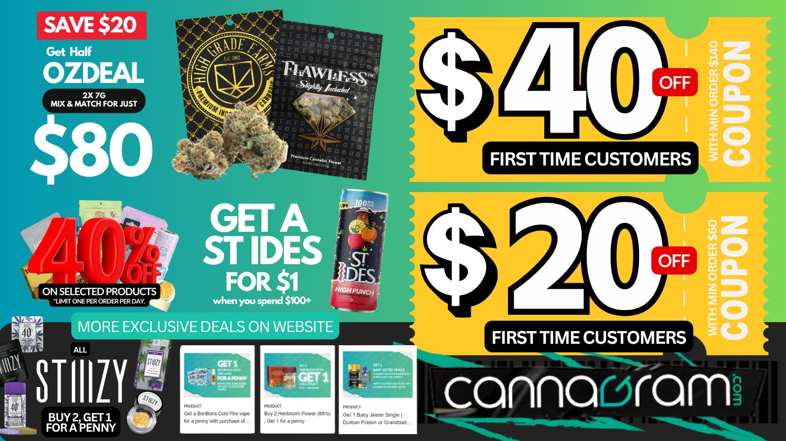 Get 2x High Grade Farms or Flawless for $80 at Cannagram - Elk Grove ...