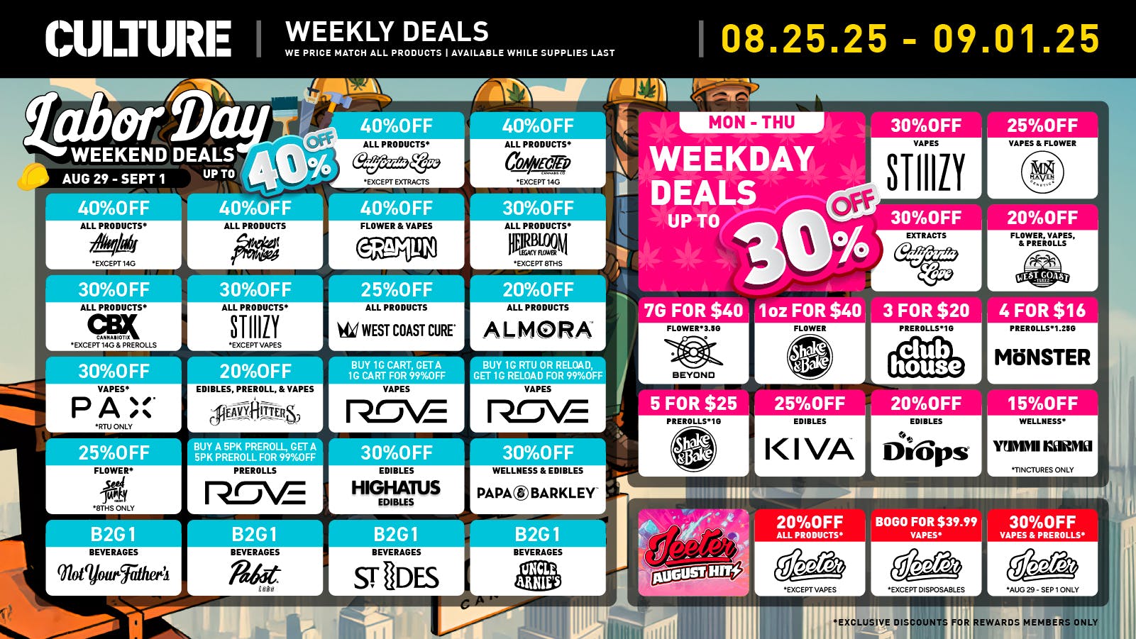 Up to 40% Off: Labor Day Weekend Deals at Culture Cannabis Club ...