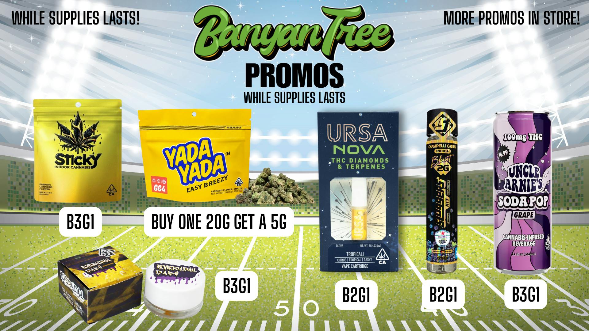 🏈 Game on! Promotions at Banyan Tree at Banyan Tree Fresno | Weedmaps