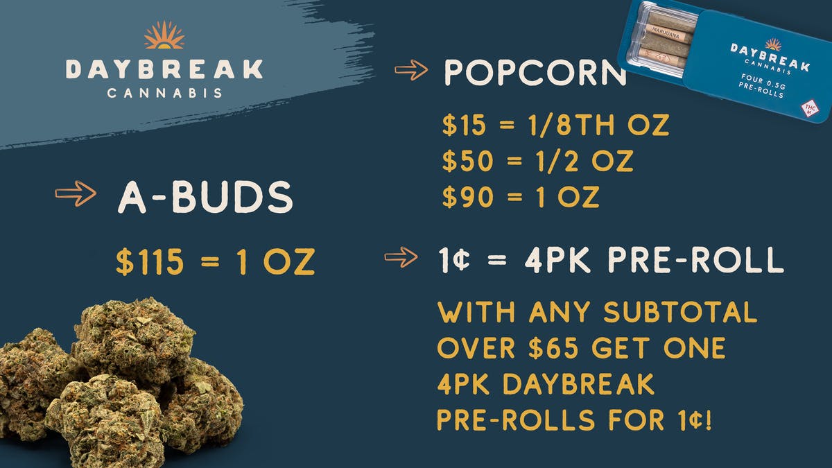 Daybreak Deals! at Kind Goods - Manchester | Weedmaps