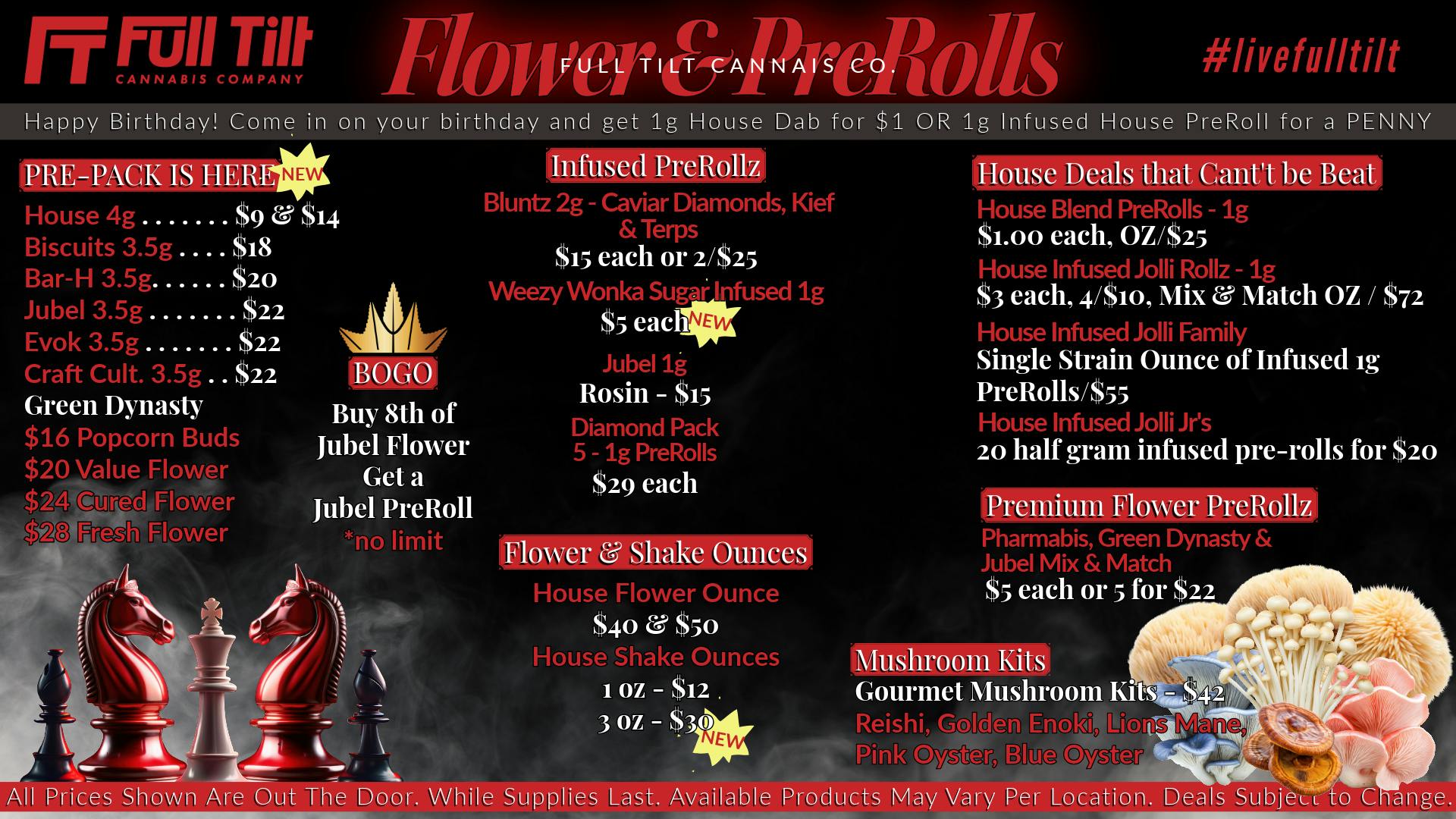 $55 Jolli Roll OZ, $72 Mix&Match Jolli OZ at Full Tilt Cannabis Co ...