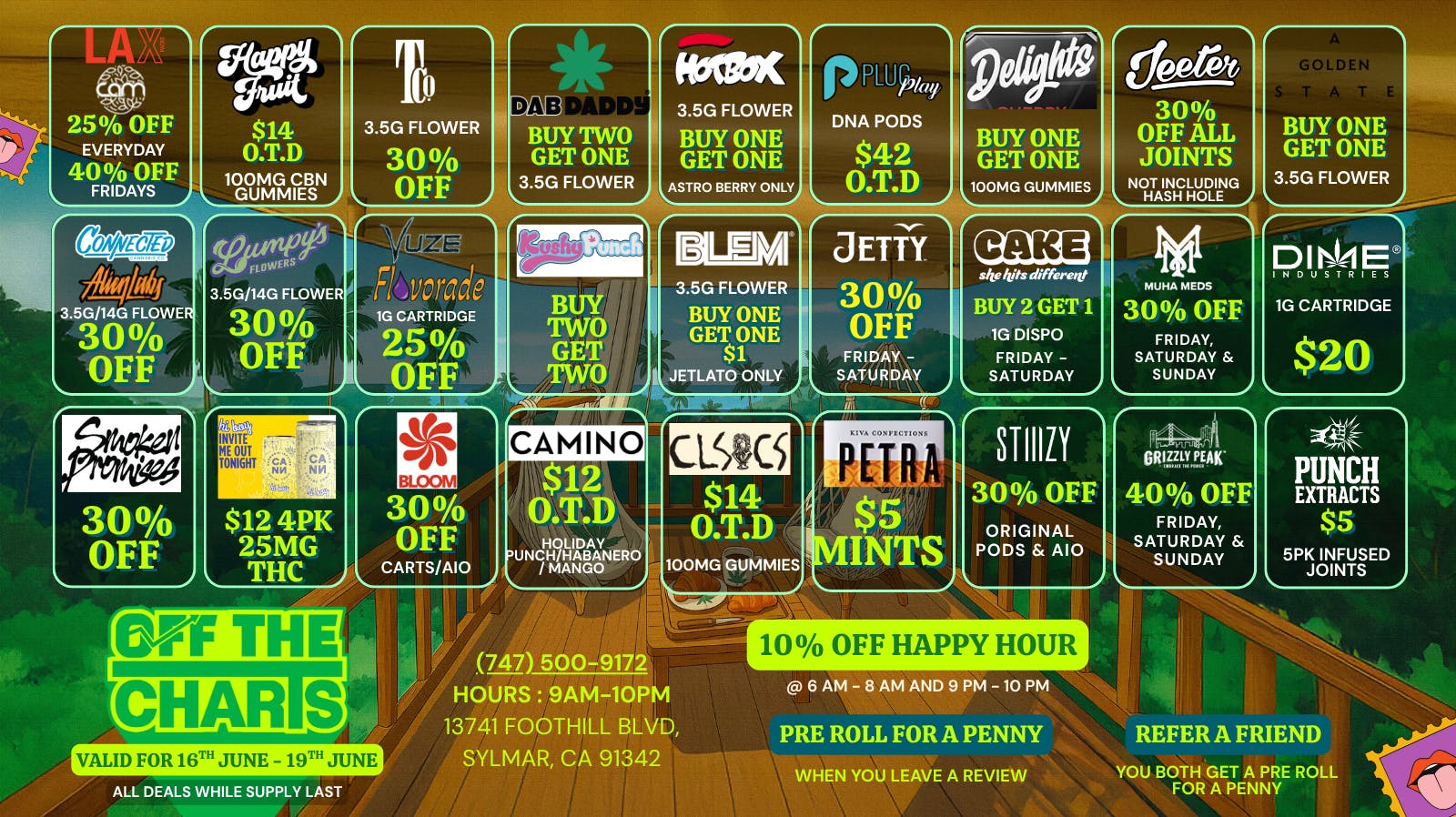 420 DEALS EVERYDAY! at Off the Charts - Sylmar | Weedmaps