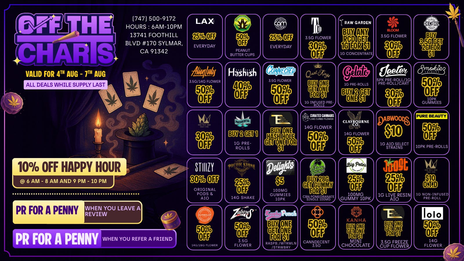420 DEALS EVERYDAY! at Off the Charts - Sylmar | Weedmaps