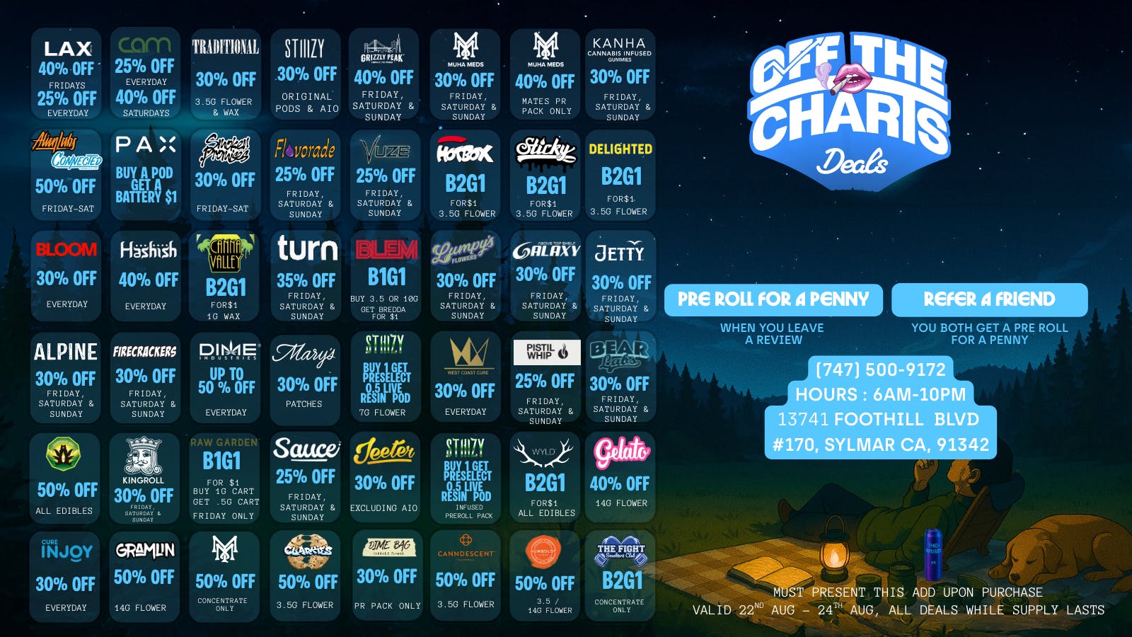 420 deal everyday ! at Off the Charts - Sylmar | Weedmaps