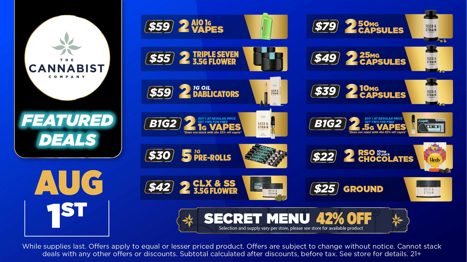 8.01.25 Specials! at Cannabist St. Augustine | Weedmaps