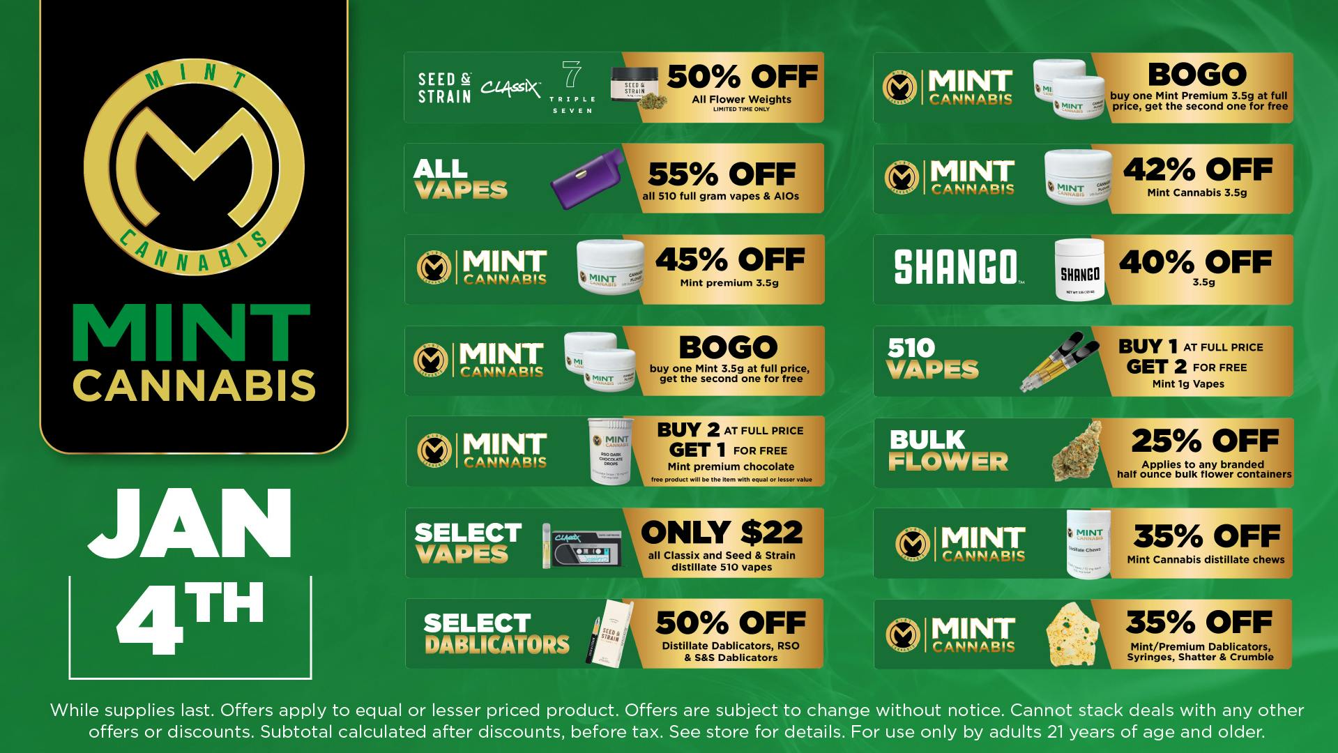 01.04.26 Specials! at Cannabist Miami Pinelake | Weedmaps