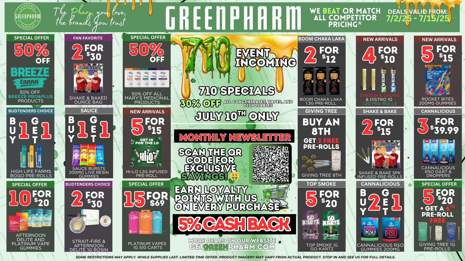 💥We Match or Beat All Pricing💥 at Green Pharm - Traverse City - Recreational & Medical | Weedmaps