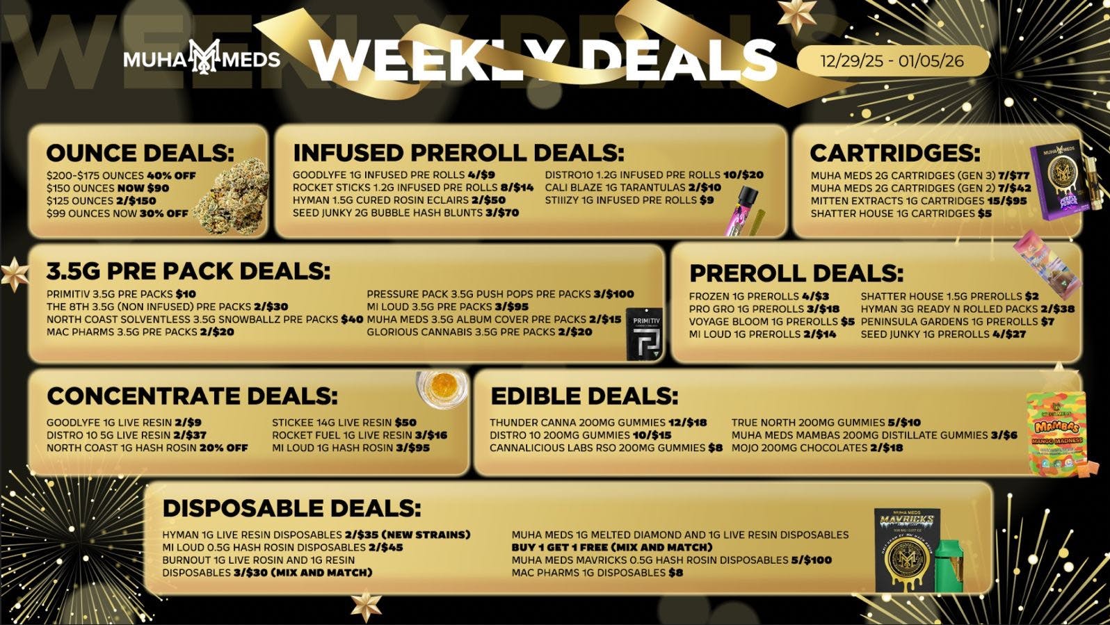 MUHA MEDS WEEKLY DEALS! 12/29/25-01/05/26 at Muha Meds Ann Arbor ...