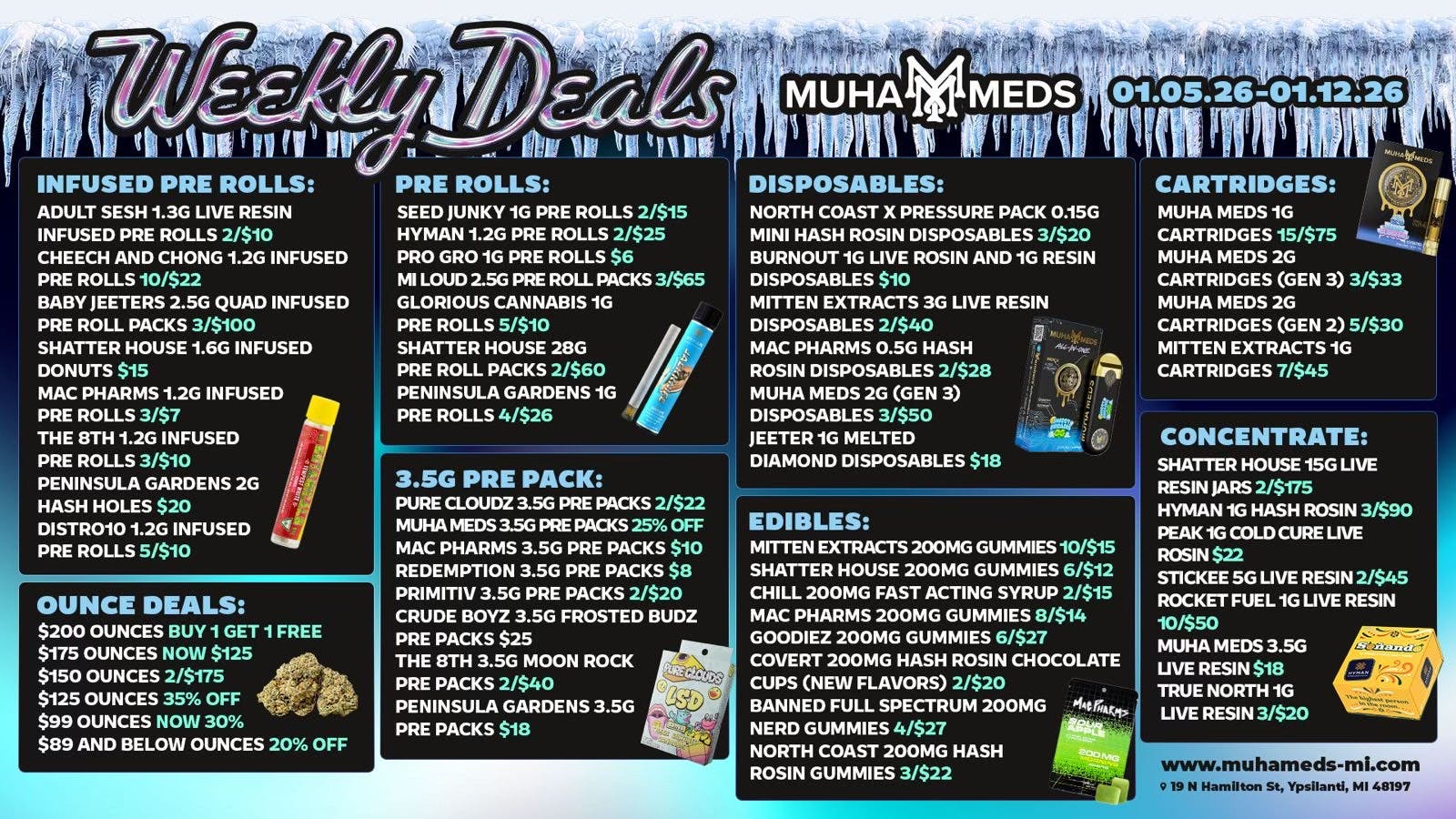MUHA MEDS WEEKLY DEALS! 1/5/26-1/12/26 ONLY! at Muha Meds Ypsilanti ...