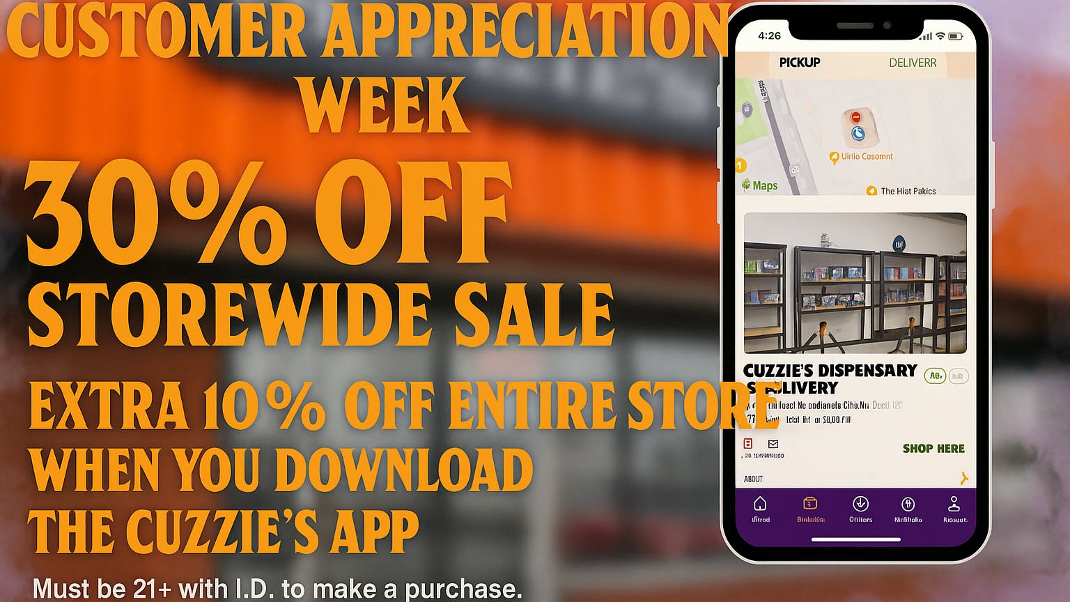 Cuzzie's Customer Appreciation Week at Cuzzies Delivery | Weedmaps