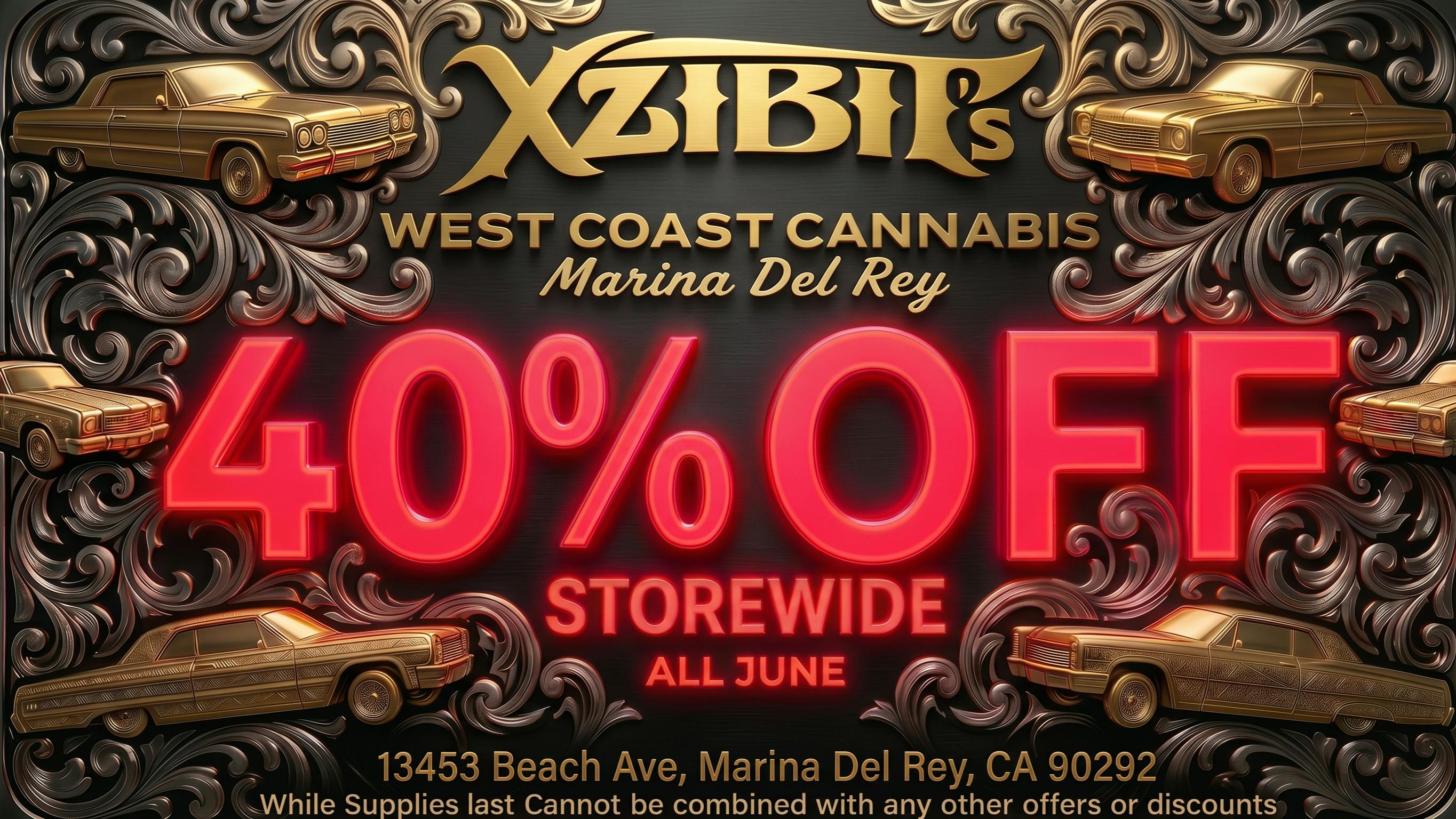 50% OFF STOREWIDE! at Xzibit's West Coast Cannabis - Marina del Rey ...